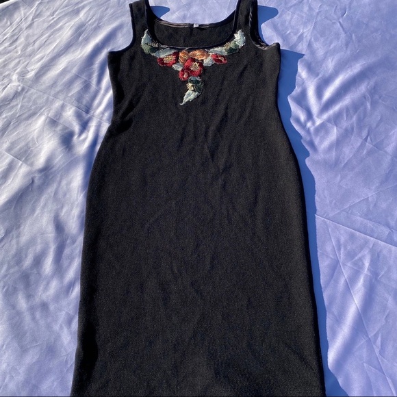 Vintage | Dresses | Vtg Thick Ribbed Knit Stretch Dress Set M | Poshmark